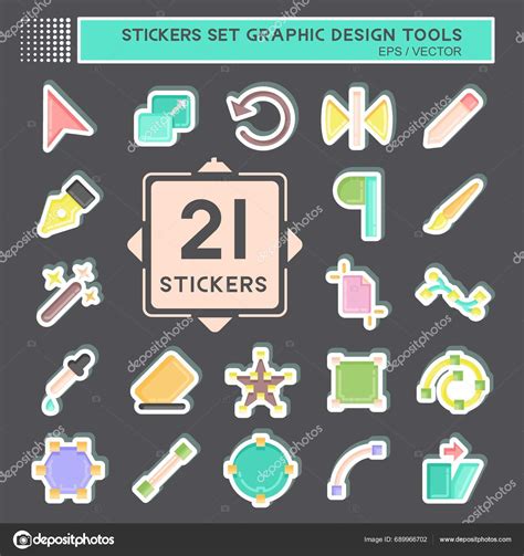 Sticker Set Graphic Design Tools Related Graphic Design Tools Symbol Stock Vector By ©amin