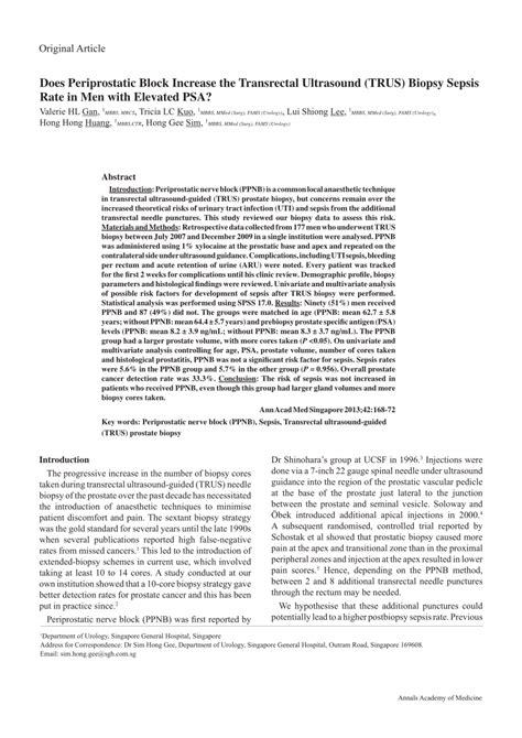 Pdf Does Periprostatic Block Increase The Transrectal Ultrasound Pdf Does Periprostatic Block Increase The Transrectal Ultrasound