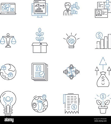 Talent Strategy Line Icons Collection Recruitment Development Retention Diversity