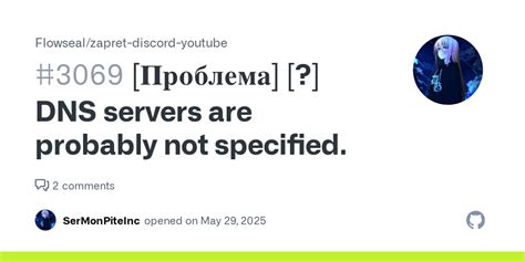 Проблема Dns Servers Are Probably Not Specified · Issue 3069 · Flowsealzapret Discord