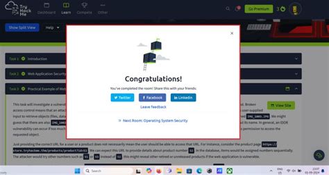 Vishal Jadhav On Linkedin Webapplicationsecurity Tryhackme
