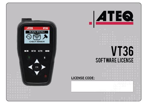 Vt36 Software License Ateq Tpms