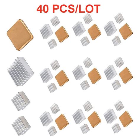 40 Pcs Raspberry Pi Heatsink Kit High Performance Grandado