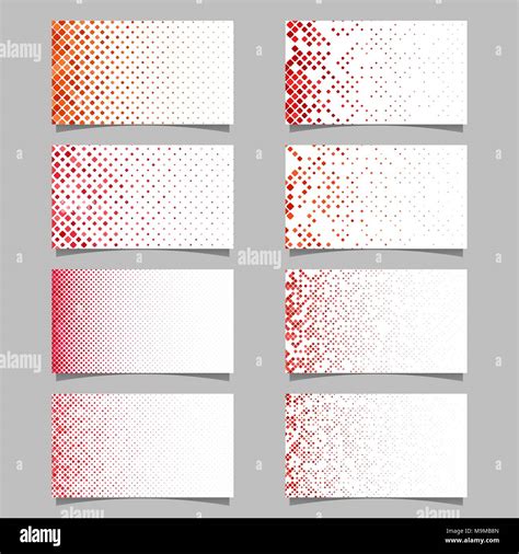 Geometric Diagonal Square Mosaic Pattern Business Card Template Set Stock Vector Image Art Alamy