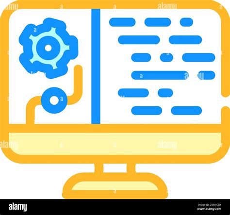 Data Processing Color Icon Vector Data Processing Sign Isolated Data Processing Color Icon Vector Data Processing Sign Isolated