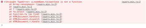 Javascript Anodenametolowercase Is Not A Function Stack Overflow