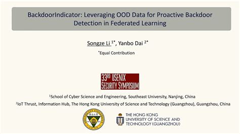Usenix Security 24 Backdoorindicator Leveraging Ood Data For