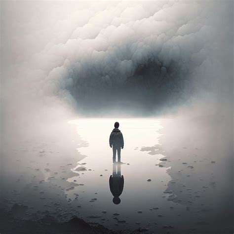 Premium Photo Abstract Image Of A Man In A Fog