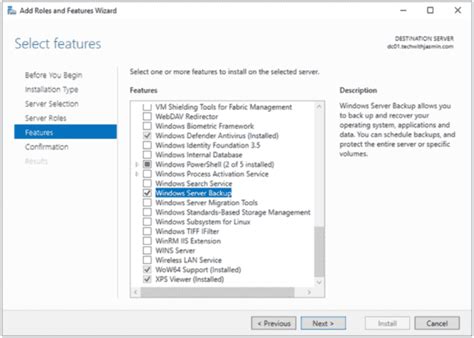 Install And Configure Windows Server Backup In Windows Server Sysops