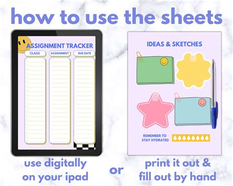 Academic Planner Academic Digital Planner For Ipad Assignment Planner