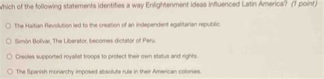 Solved Which Of The Following Statements Identifies A Way