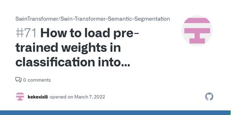 How To Load Pre Trained Weights In Classification Into Semantic