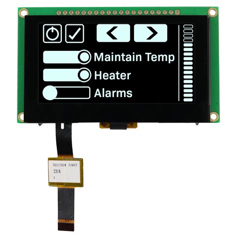 2 7 inch white graphic oled module with capacitive touchscreen molex