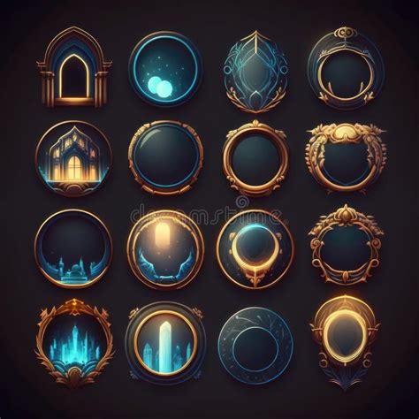 Web Round Frame Game Ai Generated Stock Illustration Illustration Of Metal Abstract 290902100