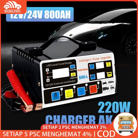 Jual Charger Aki Motor Dan Mobil Otomatis Accu Kering Dan Basah Lead Acid Battery Charger Auto