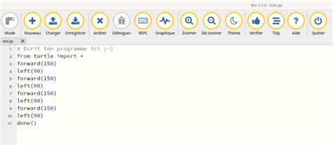 Lycée Faire un carré en Python Restez Curieux