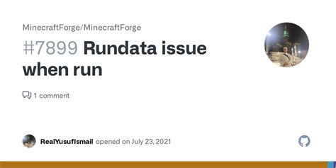 Rundata Issue When Run · Issue 7899 · Minecraftforgeminecraftforge