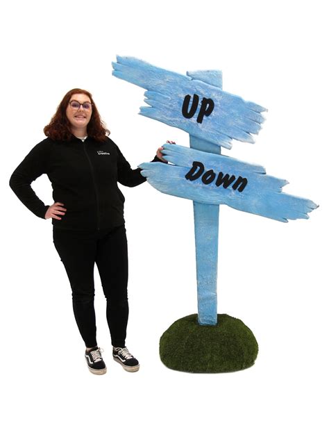 Up Down Sign Eph Creative Event Prop Hire