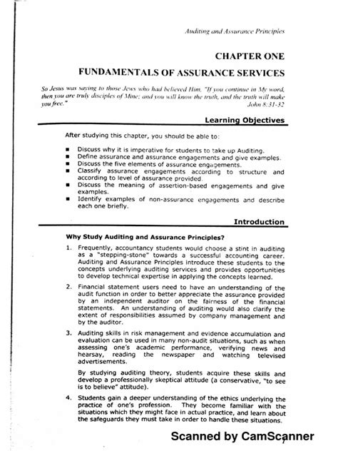 Chapter 1 Assurance And Auditing Principles By Ireneo 2012 Pdf