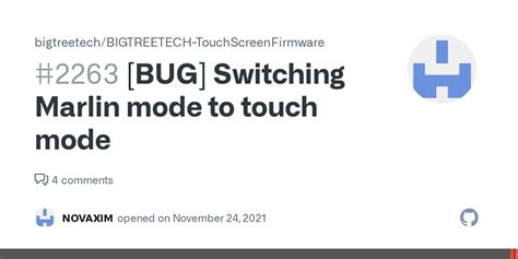BUG Switching Marlin Mode To Touch Mode Issue Bigtreetech BIGTREETECH