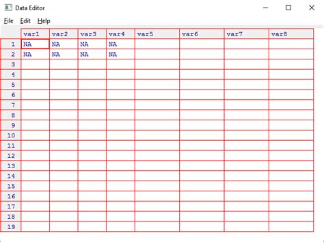 Example Of An RStudio S Matrix Edit Window Download Scientific Diagram