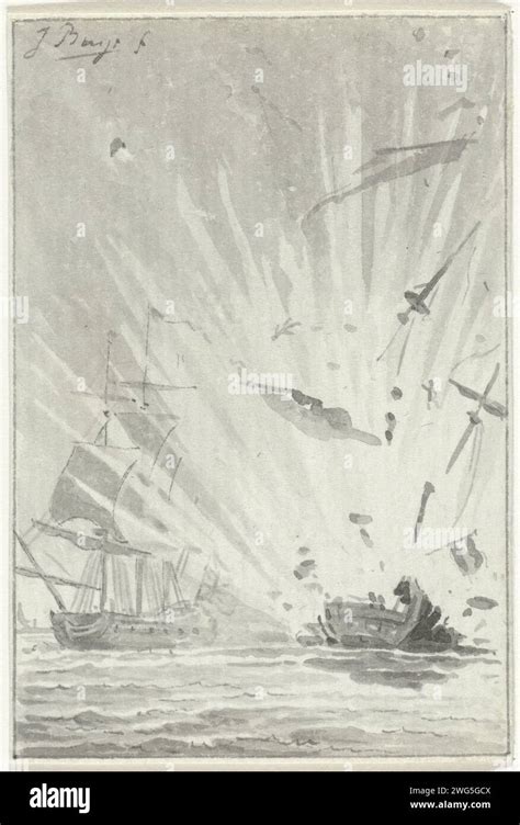 Explosion Of The Dutch Hijacker De Dappere Patriot In A Fight With The