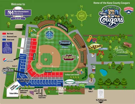 Stadium Map — Kane County Cougars