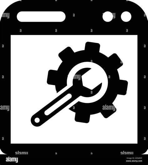 website configuration setting icon is isolated on white background