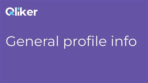 General Profile Info Qliker Io Knowledge Base