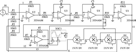 The Circuit Of Duffing Oscillator Detection Download Scientific Diagram