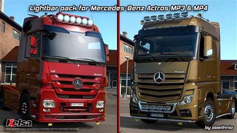 Kelsa Lightbars For Mb Actros Mp3 And Mp4 V1 4 [1 49] Ets2 Mods