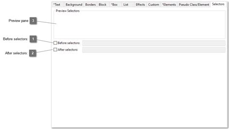 Topic Css Style Editor Selectors Tab