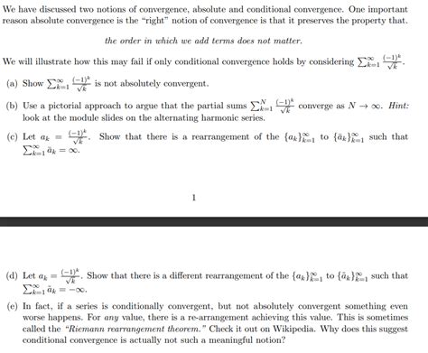 Solved We Have Discussed Two Notions Of Convergence Chegg