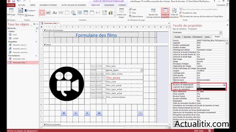Modifier Lapparence Dun Formulaire Access Cours N°14