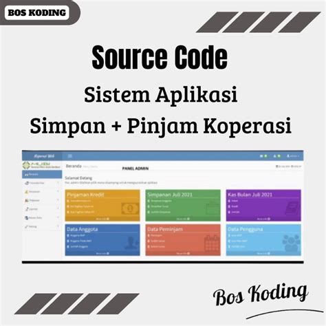 Jual Source Code Sistem Informasi Aplikasi Simpan Pinjam Koperasi Berbasi Website Shopee Indonesia