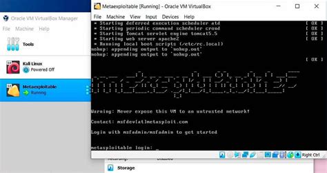 Как скачать и установить Metasploitable в VirtualBox