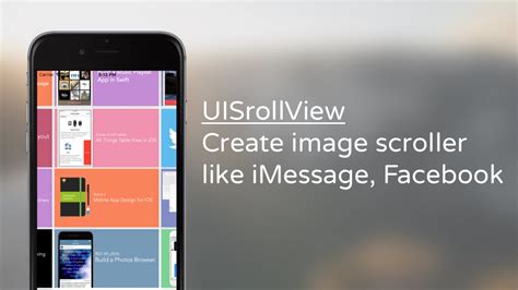 ios tutorial with swift create image scroller effect like imessage