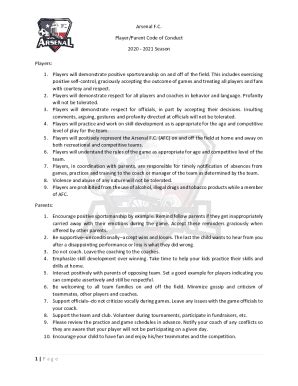 Fillable Online How To Create A Code Of Conduct For Youth Sports Fax Email Print PdfFiller