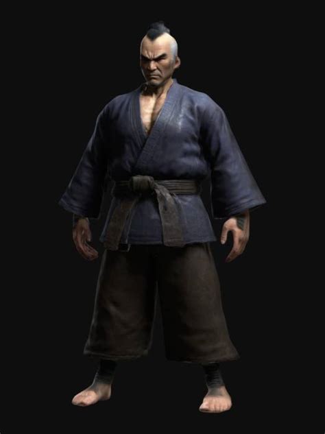Heihachi Mishima From The Tekken Game Franchise Clean Geometry Sharp Geometry Clean Texture