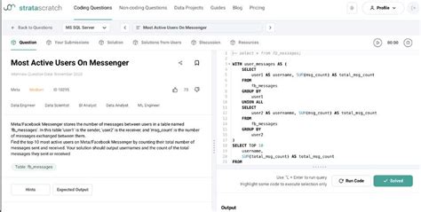 anthony c on linkedin stratascratch sql interview question example