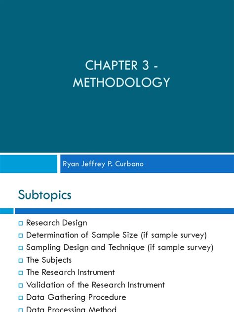 Chapter 3 Methodology Pdf Sampling Statistics Survey Methodology