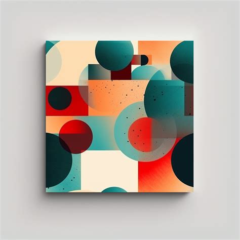 Cuadro Pintura Abstracta En Círculos Estilo Digital DecoCuadros
