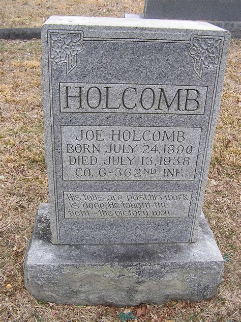 Joe Holcomb 1890 1938 Find A Grave Memorial