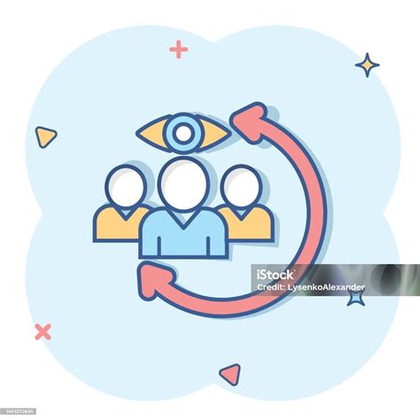 사람들은 코믹 스타일의 아이콘을 감시합니다 흰색 배경에 인간의 만화 벡터 그림을 검색합니다 파트너십 스플래시 효과 비즈니스 컨셉 0명에 대한 스톡 벡터 아트 및 기타 이미지