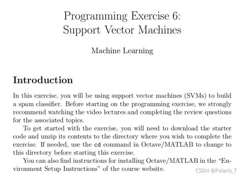 吴恩达机器学习编程作业ex6 support vector machines part1 吴恩达机器学习 十五 —— ex6 support