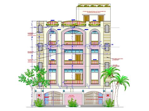 Residence Facade In Autocad Download Cad Free 367 08 Kb Bibliocad