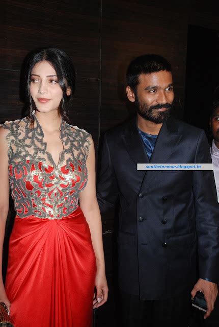 Indian Actress Photo Gallery Shruti Haasan And Danush At 3 Movie Show