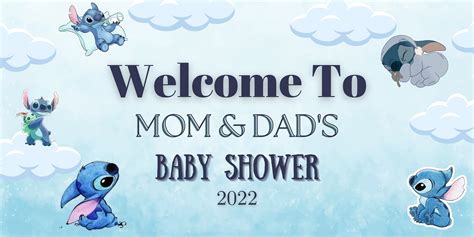 Stitch Themed Baby Shower Etsy