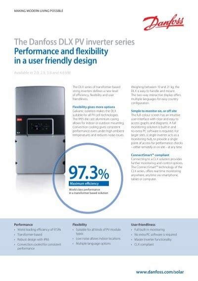 The Danfoss Dlx Pv Inverter Series Performance Krannich Solar