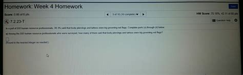 Solved Homework Week 4 Homework Save Score 0 86 Of 6 Pts 3